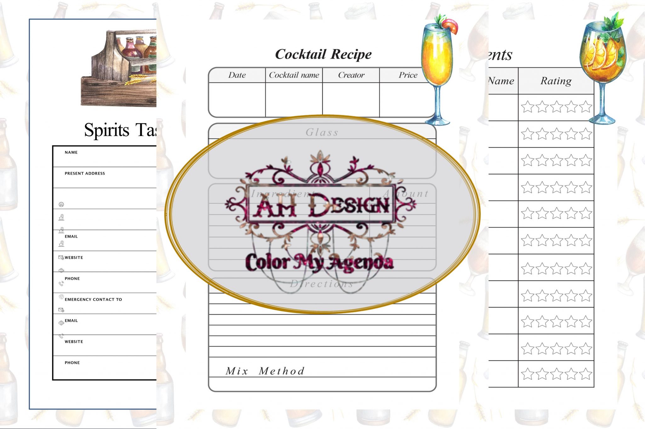 Alcohol and Spirit Journal – Color My Agenda