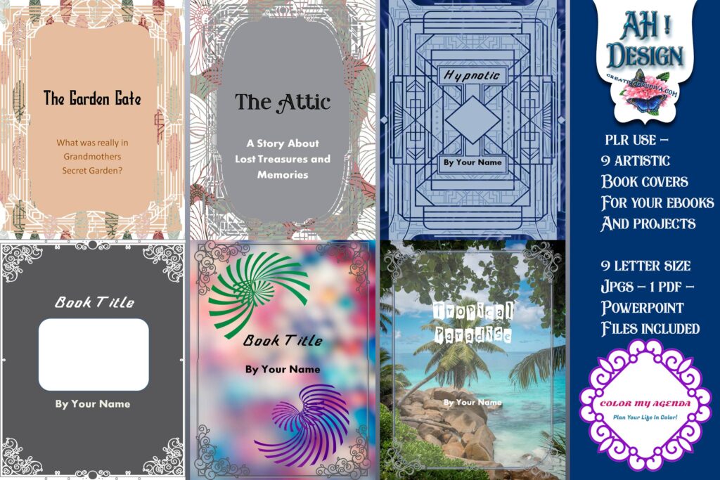 Printable Editable Book Covers – Color My Agenda